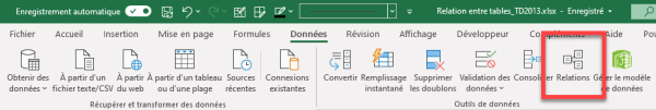 O que é o menu Relações no Excel?