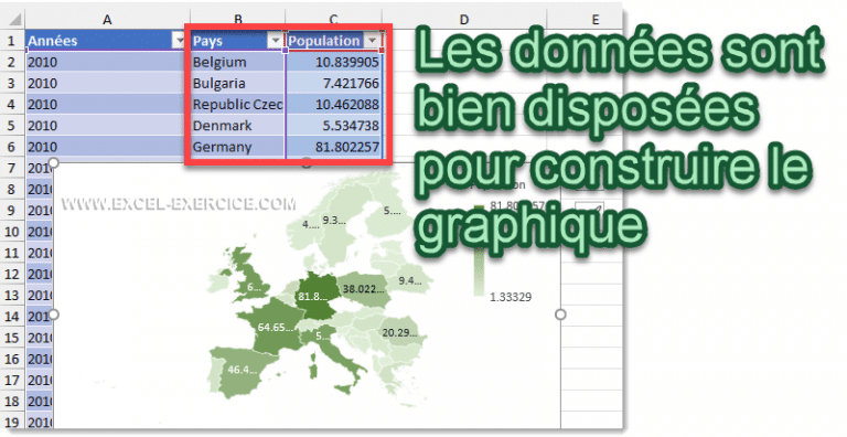 Crea un grafico a mappa in Excel