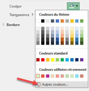 Couleur pour chaque zone d'un graphique radar dans Excel