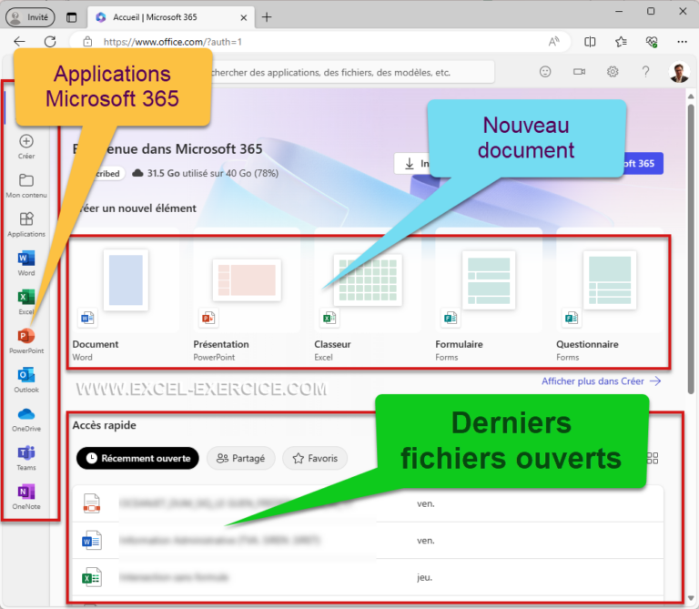 Excel gratuit depuis un navigateur