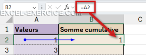 How to make a cumulative sum in Excel simply